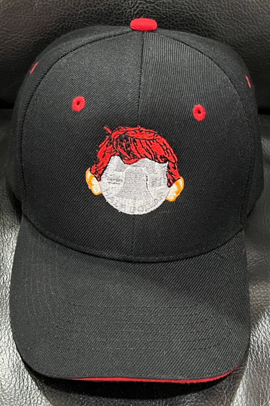 Red Step Stacker Baseball Cap - Fountain Art Studio